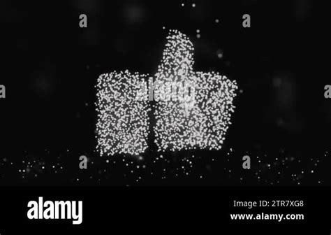 Animation Of Plexus Network From Like Symbol On Colorful Background With Flowing Of Plexus