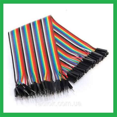 Купить Провода Dupont кабель Дюпон для Arduino макетных плат длинна 20 см 40 шт папа мама