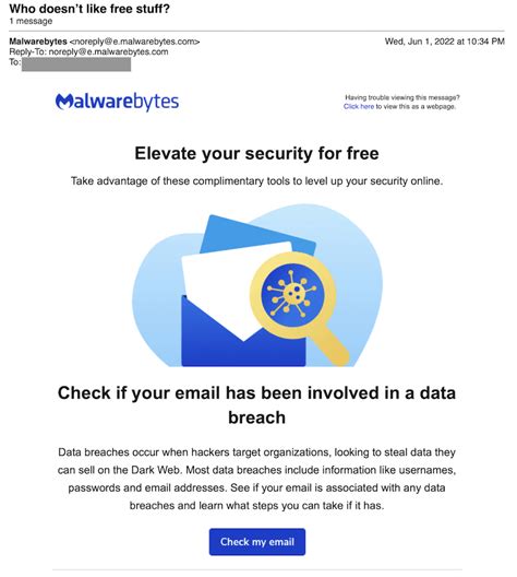 Malwarebytes Check Your Accounts For Breaches Link Always Fails