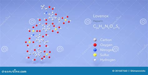 Lovenox Molecule Molecular Structures Heparin 3d Model Structural
