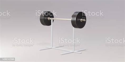 회색 배경에 고립 된 흰색 스탠드에 3d 사실적인 바벨 벡터 일러스트레이션 무거운에 대한 스톡 벡터 아트 및 기타 이미지 무거운 무게 벡터 Istock