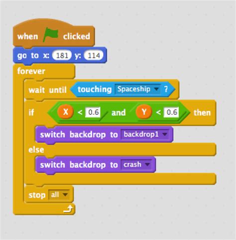 Scratch Coding Spaceship Lander Building Block Studio