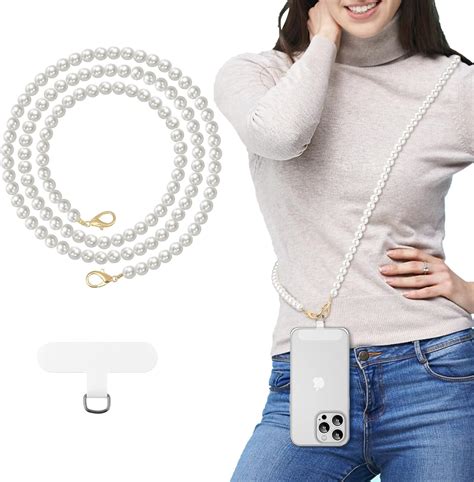 Moko Universal Phone Lanyard Pearl Beaded Cell Phone Chain