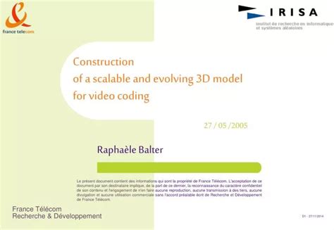 Ppt Construction Of A Scalable And Evolving 3d Model For Video Coding Powerpoint Presentation