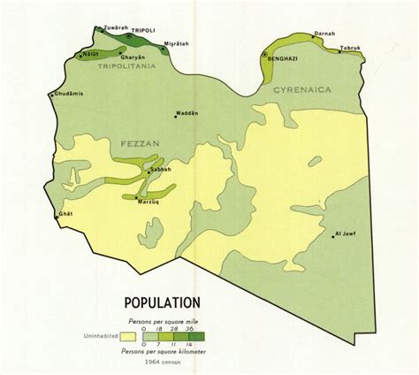 Map Libya Population Density 1964 Infographic Tv Number One Infographics And Data Data