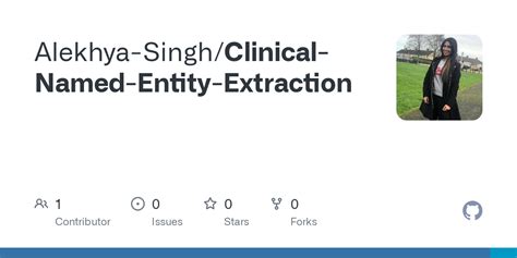 Github Alekhya Singhclinical Named Entity Extraction