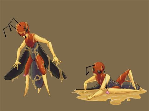 Rule 34 Antennae Anatomy Anthro Black Penis Bug Fables Dripping Heart Eyes Honey Insectoid