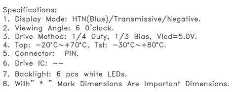 Customized Custom Design HTN Blue Segment LCD Display Digit LCD With