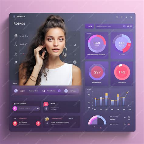 premium ai image web dashboard social media influencer analytics dashboard tile based layou