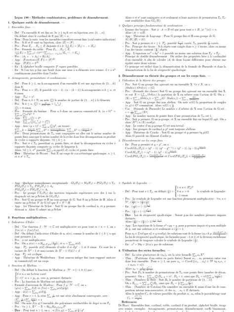 Methodes Combinatoires Problemes De Denombrement Pdf