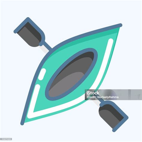 아이콘 카누 여름 상징에 적합합니다 낙서 스타일 편집 가능한 간단한 디자인 디자인 템플릿 벡터 간단한 그림 Championship에 대한 스톡 벡터 아트 및 기타 이미지