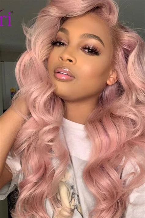 Blonde Wigs Colored Pink Wig Body Wave Lace Front Wig😍 Rose Blonde