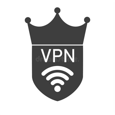 Vpn Virtual Private Network Icon Simple Shield With Wi Fi Symbol