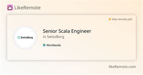 📩 Senior Scala Engineer At 🏢 Swissborg 📍remote Job In 🌏 Worldwide R
