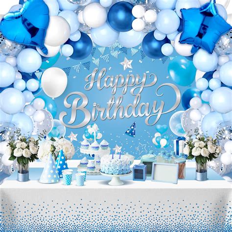 Light Blue Birthday Background Photography Backdrop Background Blue