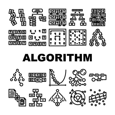 Sorting Algorithm Data Filter Icons Set Vector 41280728 Vector Art At Vecteezy