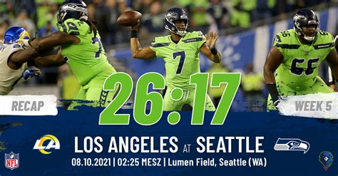 Recap Regular Season 2021 Week 5 Rams Seahawks German Sea