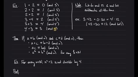 Modular Arithmetic Youtube