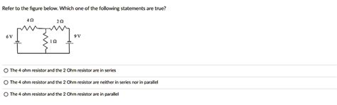 Solved Refer To The Figure Below Which One Of The Following Statements