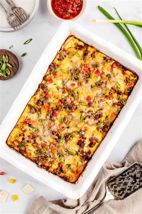 Make Ahead Breakfast Burrito Casserole Haute And Healthy Living