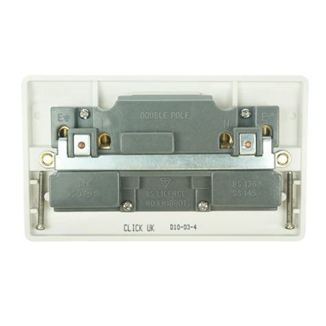 Click Mode Double 13Amp White PVC Socket At UK Electrical Supplies