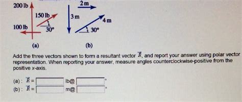 solved add the three vectors shown to form a resultant