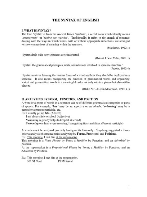 Form Classes Pdf Verb Part Of Speech