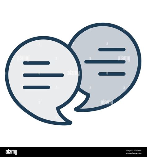 Dialogue Chat Communication Single Isolated Icon With Filled Line Style Vector Illustration