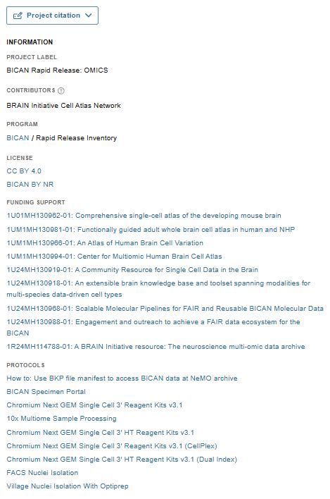 User Documentation Updated Project Details Page In Data Catalog Brain Knowledge Platform