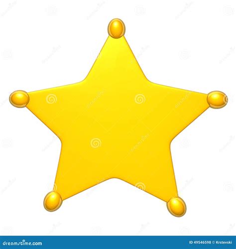Иллюстрация звезды 3d шерифа Иллюстрация штока - иллюстрации ...
