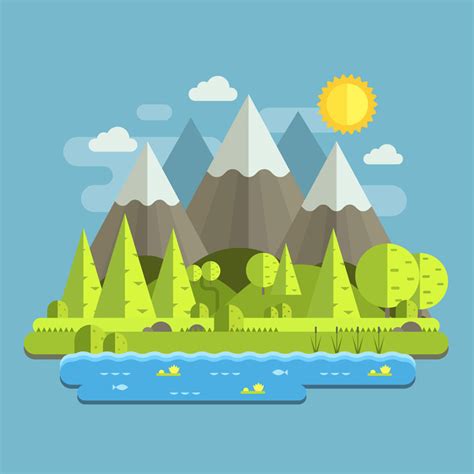 How To Create A Mountain Landscape In Flat Style In Adobe Illustrator