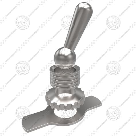 3d Toggle Switch Button Model