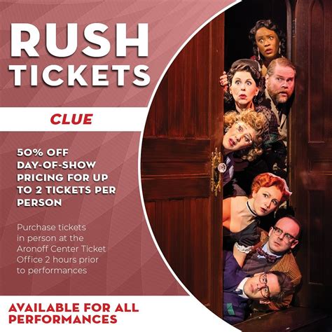 Rush Tickets Available For Clue At Broadway In Cincinnati Behind The