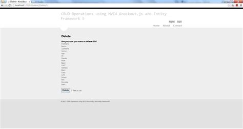 Complete Crud Operations In Mvc 4 Using Entity Framework 5 Without Writing A Single Line Of Code