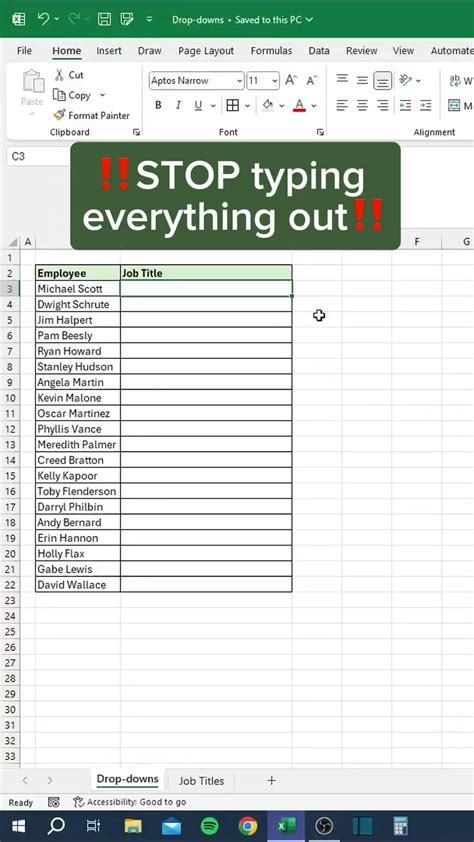 Drop Downs In Excel‼️ Excel Rexcelcheatsheets