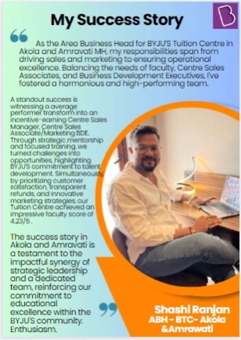 Shashi Ranjan On Linkedin Featured Byjus Salesdevelopment Business Marketing Topemployer2024