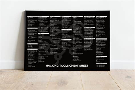 Hacking Tools Cheat Sheet Poster Image Hacker Digital Etsy Uk