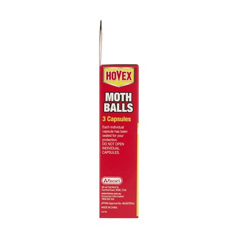 Hovex Mothballs 3 Capsules 27g Pascoes