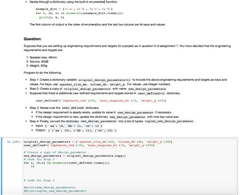 Solved Iterate Through A Dictionary Using The Built In Chegg Com