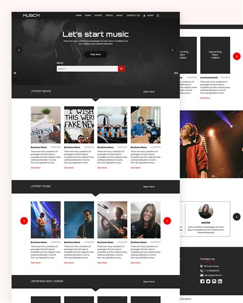 musicm music website template