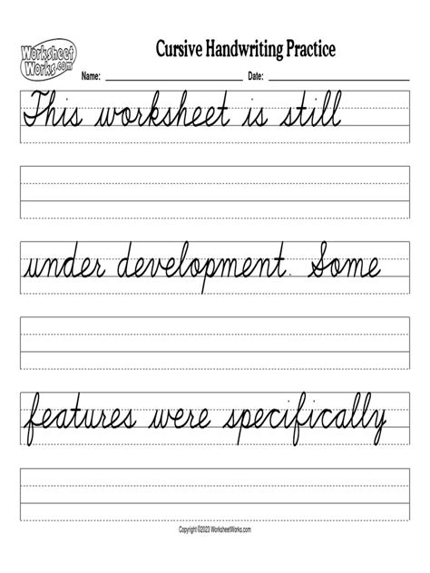 Worksheetworks Cursive Handwriting Practice 2 Pdf