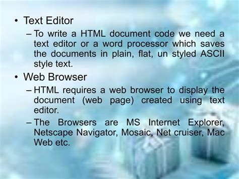 Computer Language Html Hyper Text Markup Language Ppt
