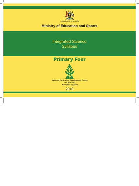 P4 Integrated Science Syllabus Pdf