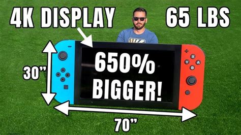 The Worlds Largest Nintendo Switch Is Almost Two Meters Long Weighs 30kg And Has A 4k Display