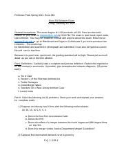 Econ 330 Midterm I February 19 2021 Professor Peck Spring 2021 Econ 330 Econ 330 Midterm Exam