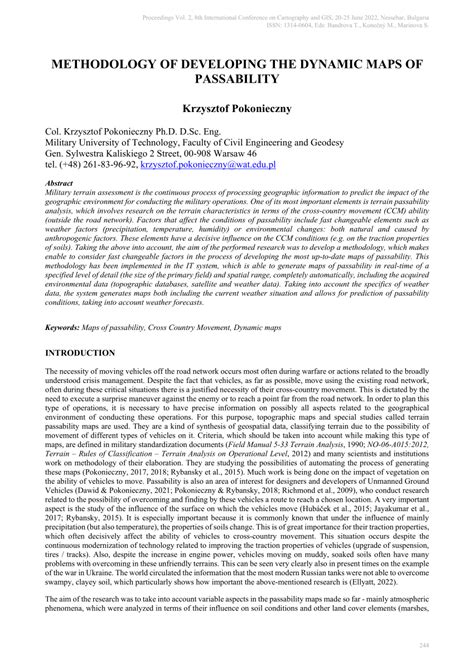 Pdf Methodology Of Developing The Dynamic Maps Of Passability