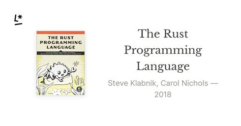 The Rust Programming Language By Steve Klabnik Carol Nichols Literal