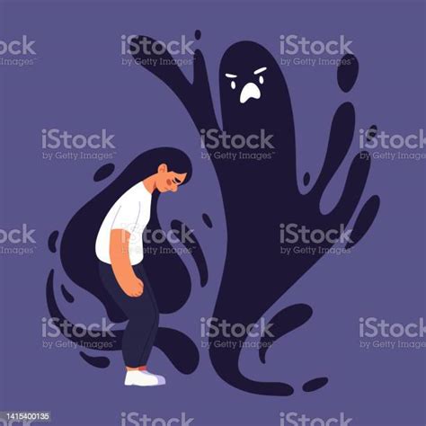 정신적 문제가 있는 청녀 우울증 불안 개념 심리학 문제 슬픔 공황 발작 벡터 일러스트 레이 션으로 고통받는 절망적 인 Feamle 캐릭터 고독 부정적인 감정 표현에 대한