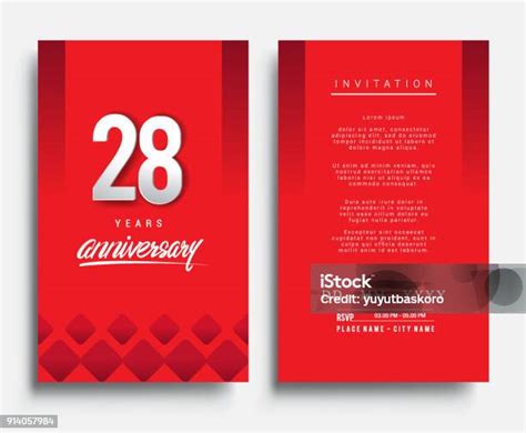 평면 설계와 우아한 기념일 초대 인사말 카드 기념일에 대한 스톡 벡터 아트 및 기타 이미지 기념일 공휴일 노화 Istock