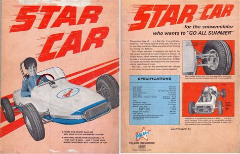 Polaris Star Car A Vintage Snowmobile Powered Racer